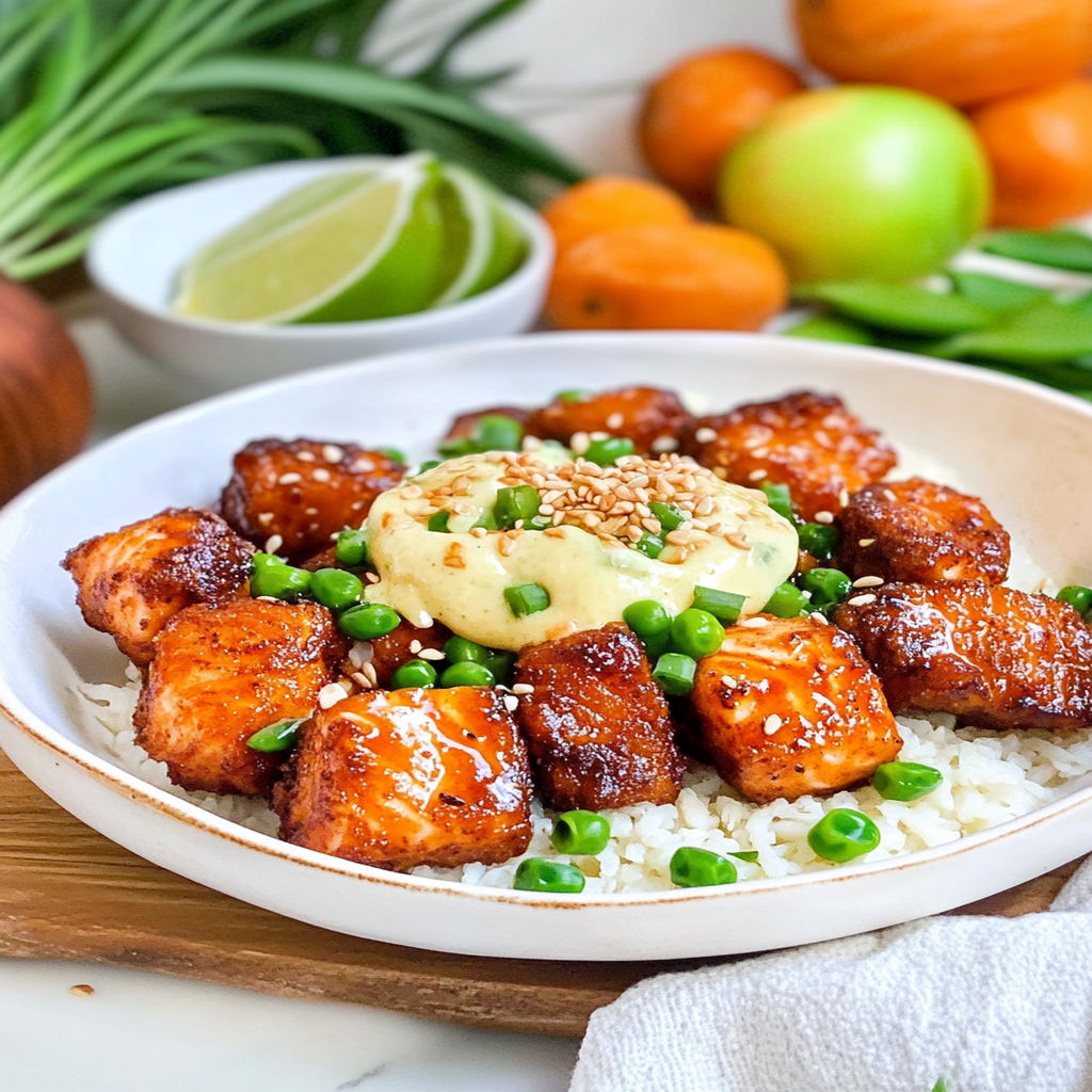 Crispy Salmon Bites with Sauce