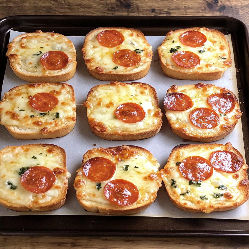 Quick & Easy Mini Garlic Toast Pizzas