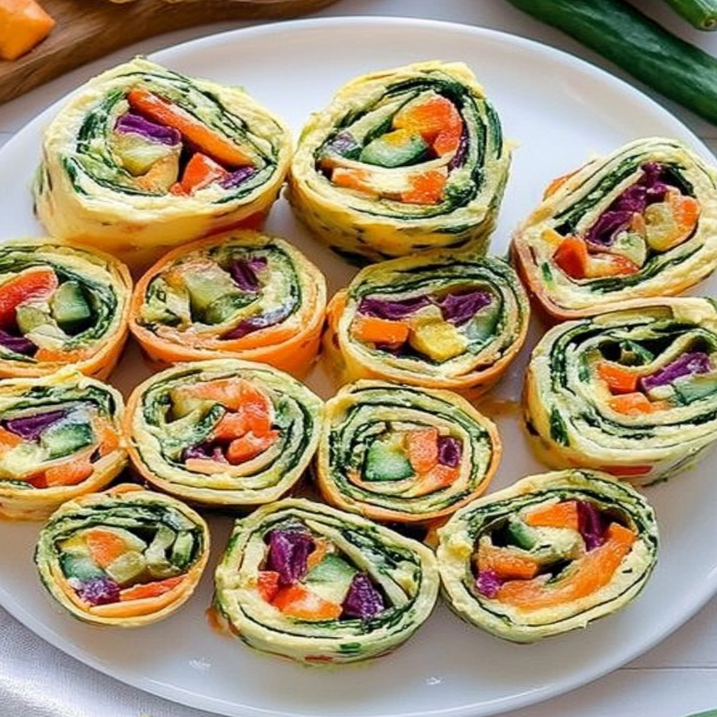 Rainbow Veggie Pinwheels