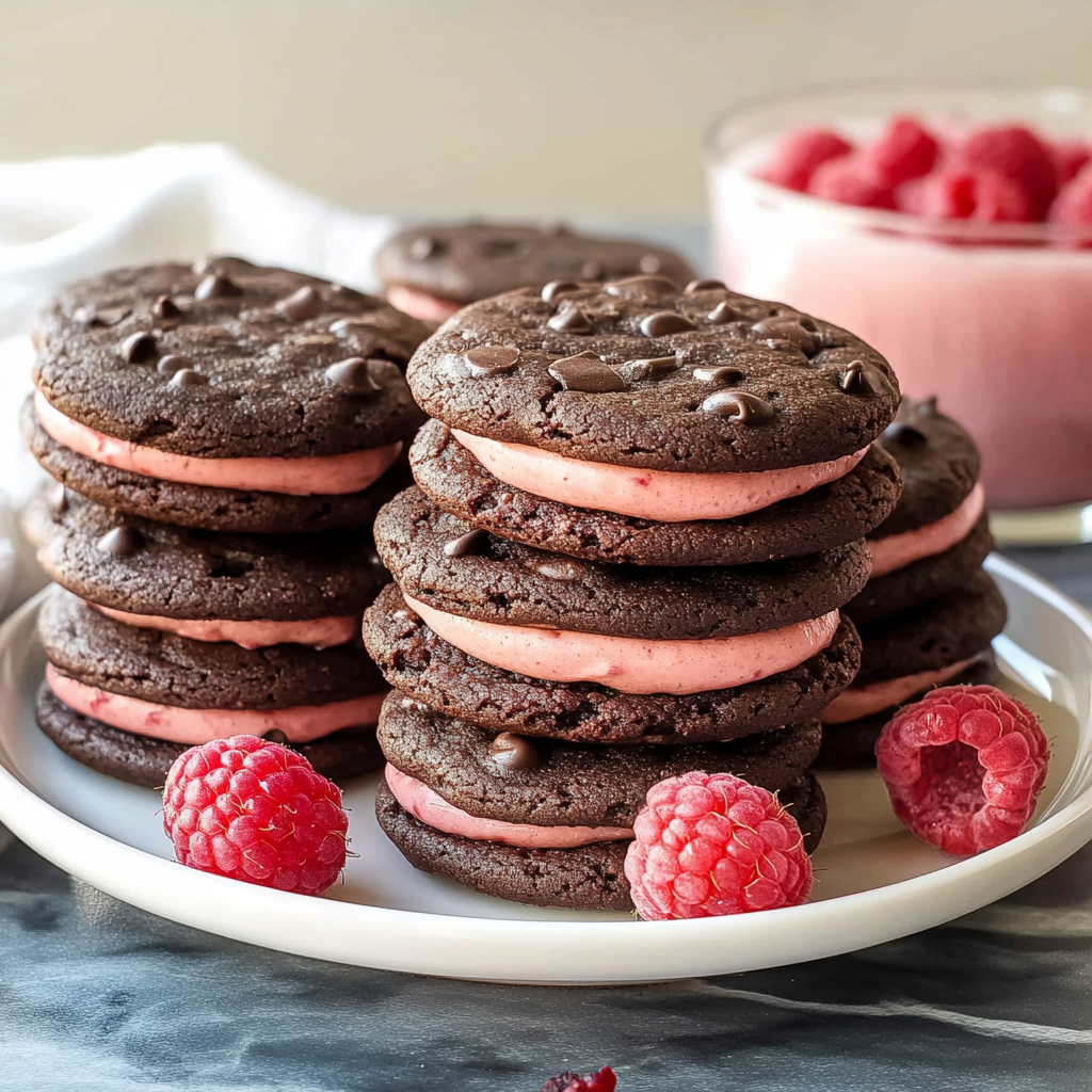 Chocolate Raspberry Sandwich Cookies