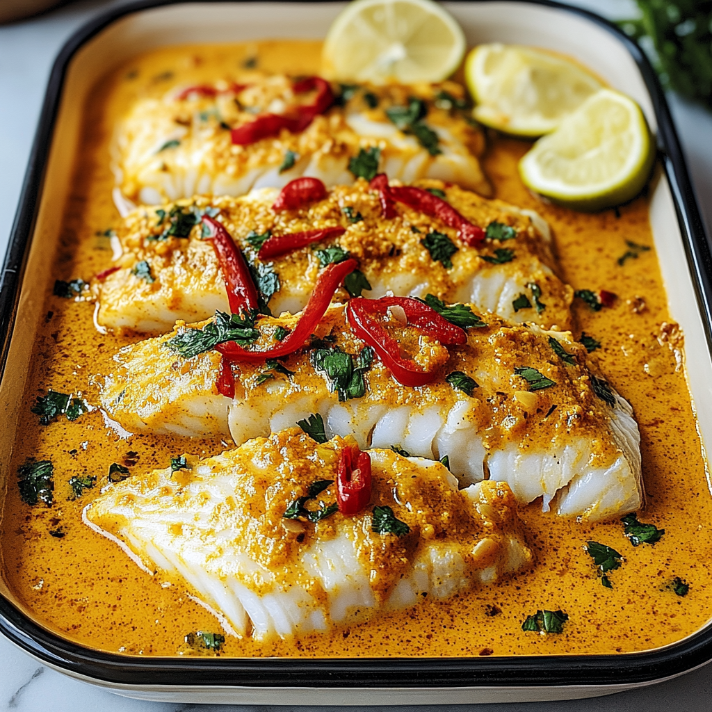 Coconut Curry Baked Cod