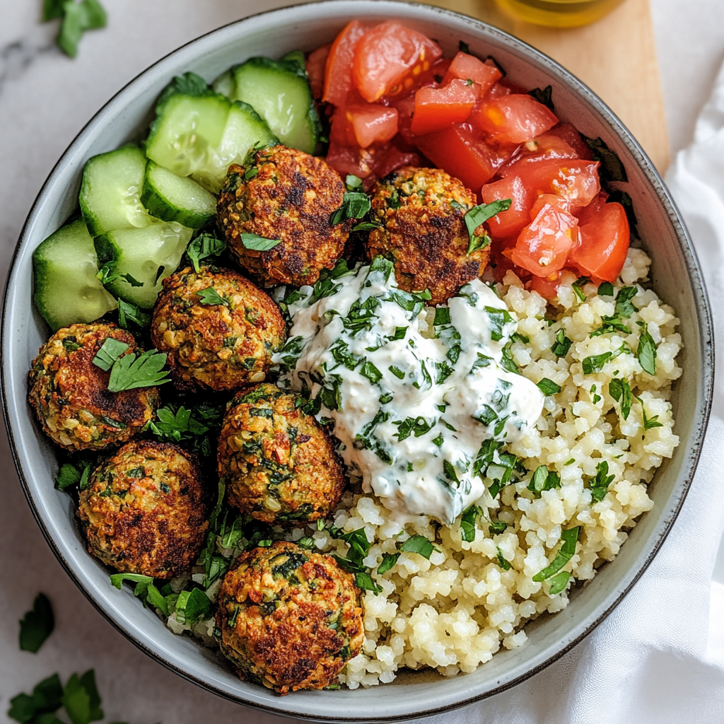 Loaded Mediterranean Falafel Bowl