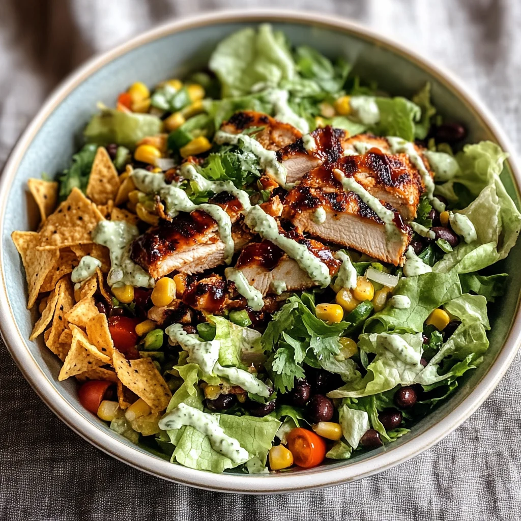 BBQ Chicken Chopped Salad with Cilantro Ranch