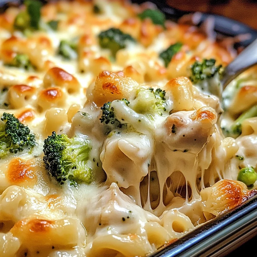 Chicken and Broccoli Alfredo Bake