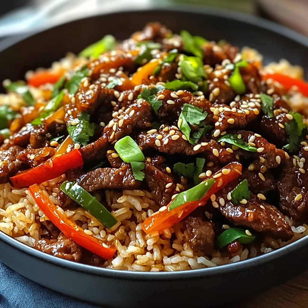 Crispy Chilli Beef Rice