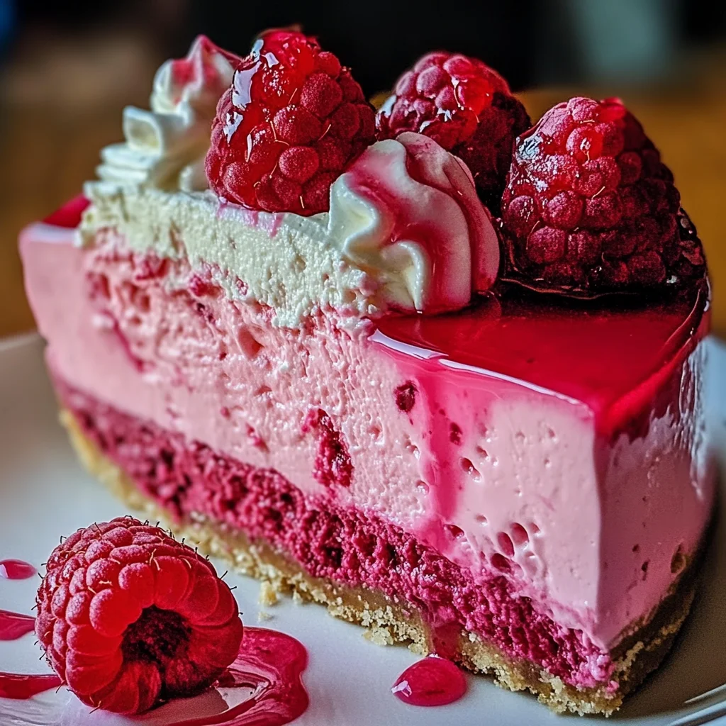 Luxurious Pink Velvet Raspberry Cheesecake