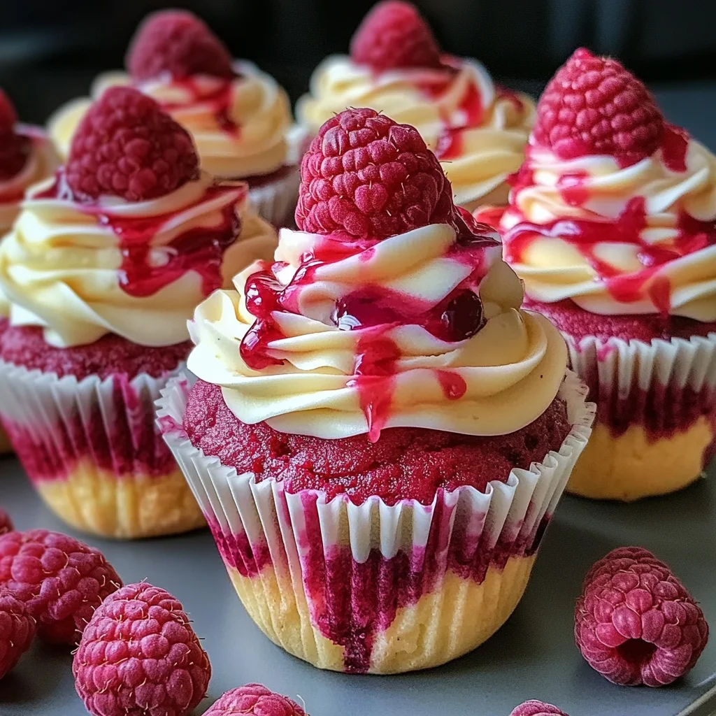 Heavenly Raspberry Cheesecake Cupcakes