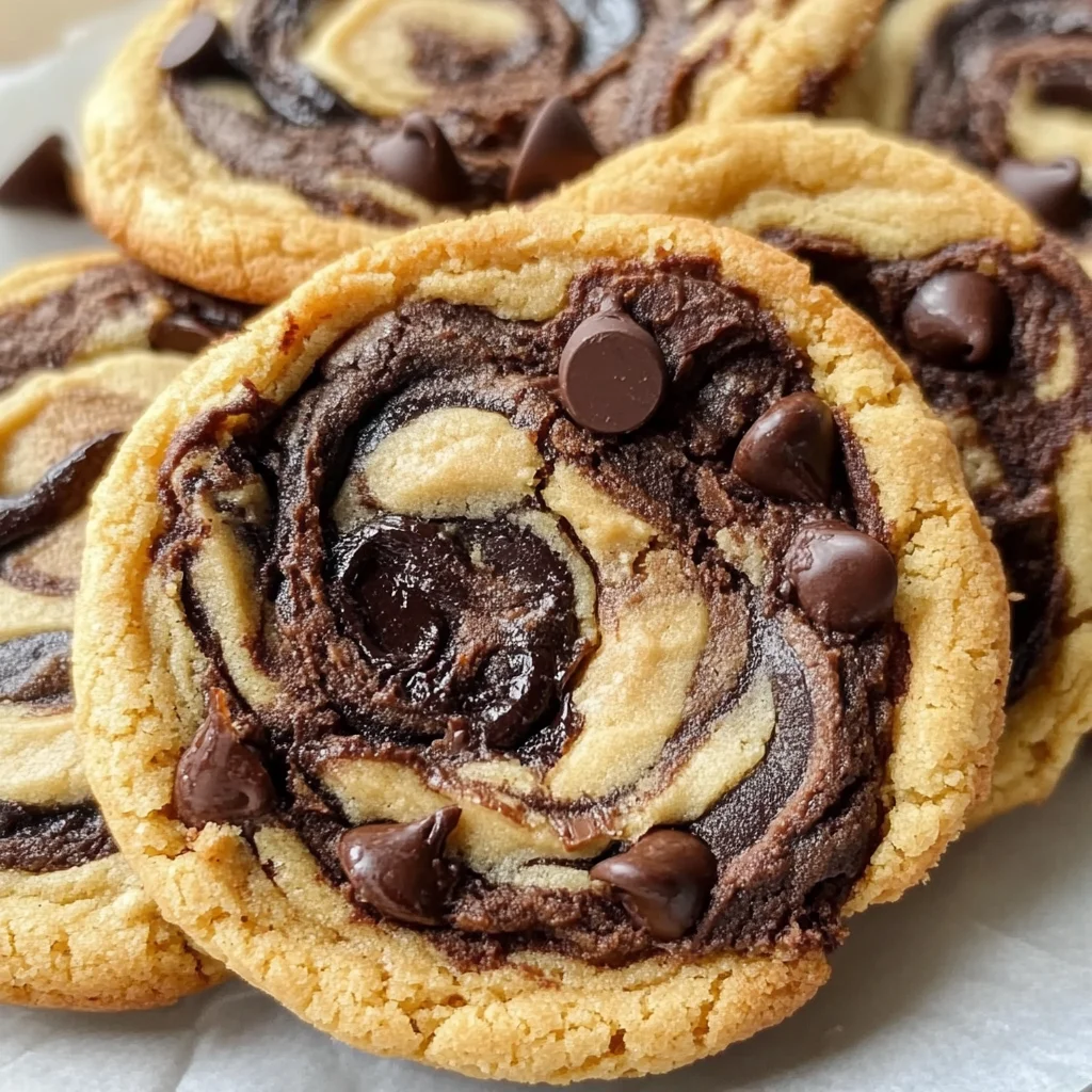 Peanut Butter Brownie Swirl Cookies