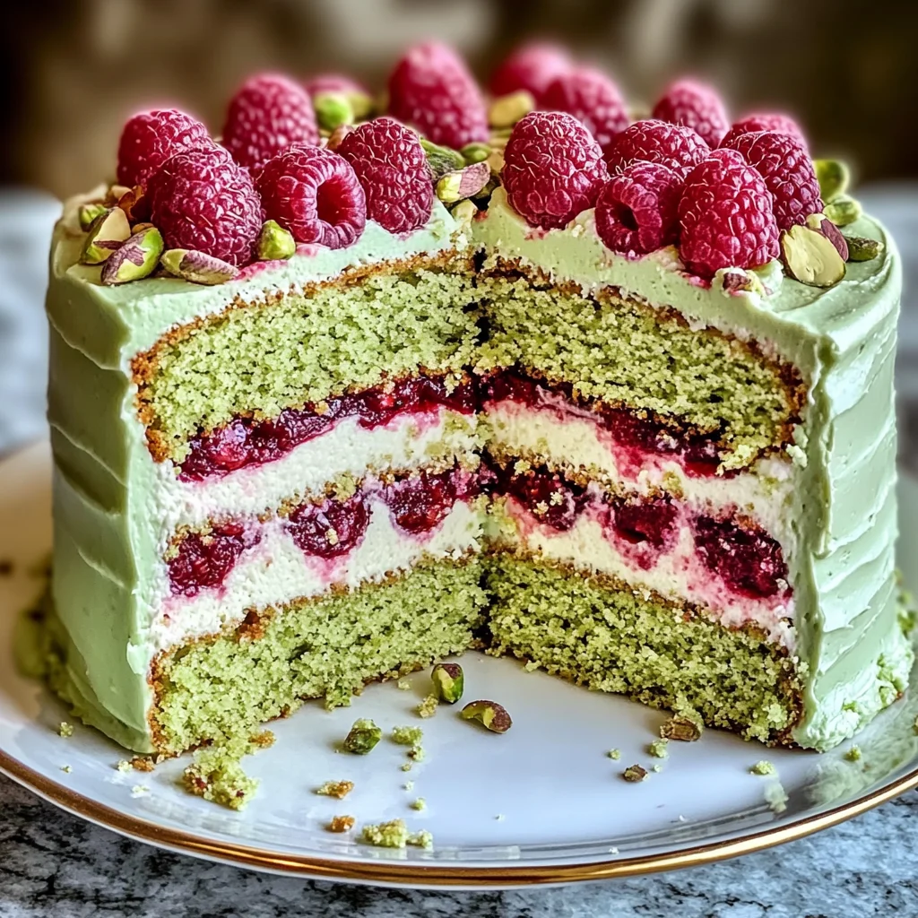 Pistachio Raspberry Cake