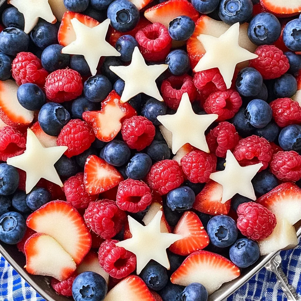 Red, White and Blue Fruit Salad