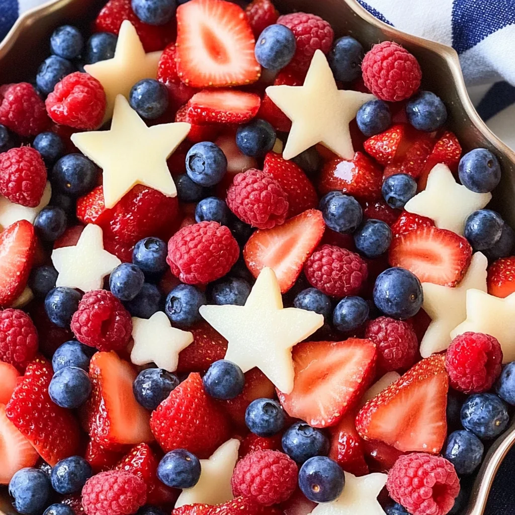 Red, White and Blue Fruit Salad