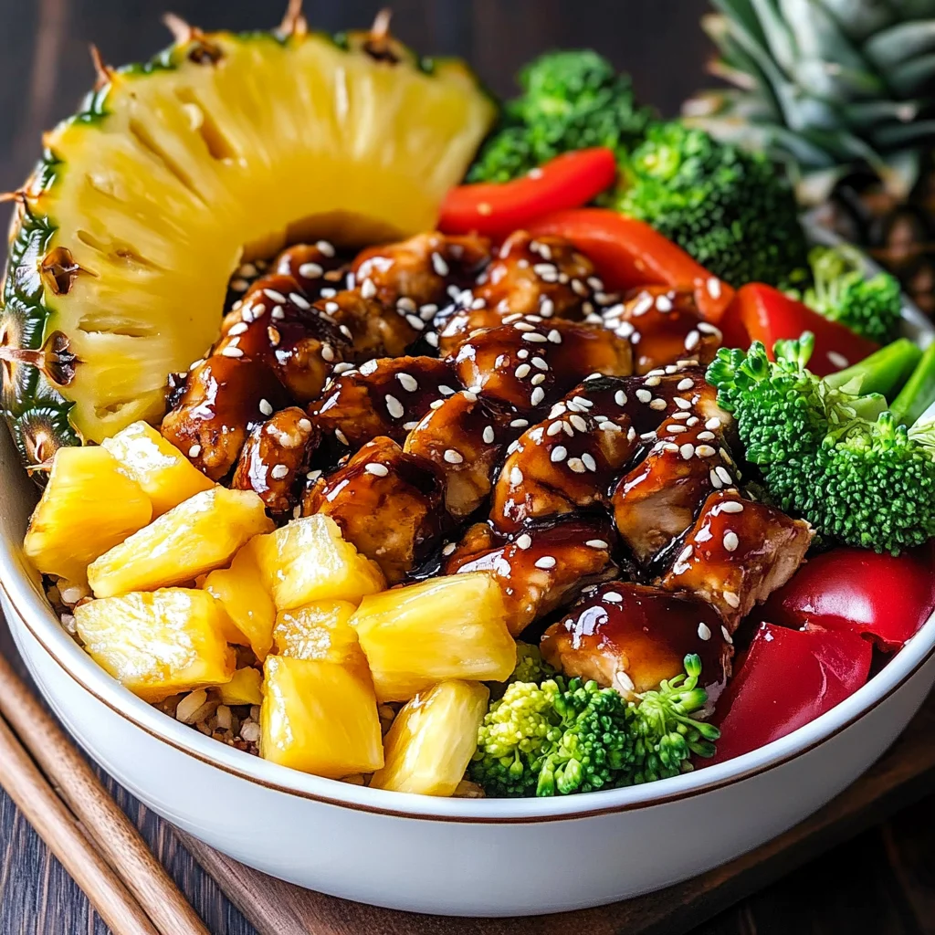 Chicken Teriyaki Pineapple Bowls