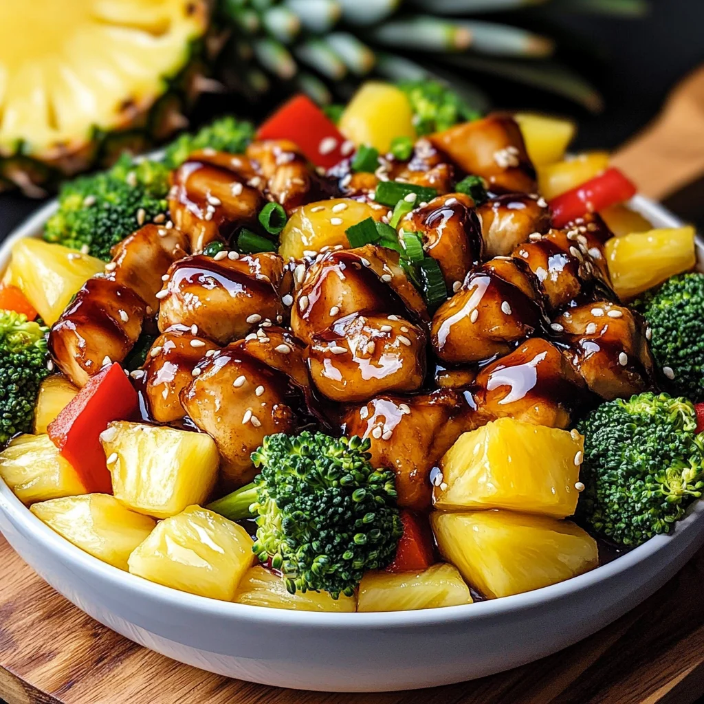 Chicken Teriyaki Pineapple Bowls