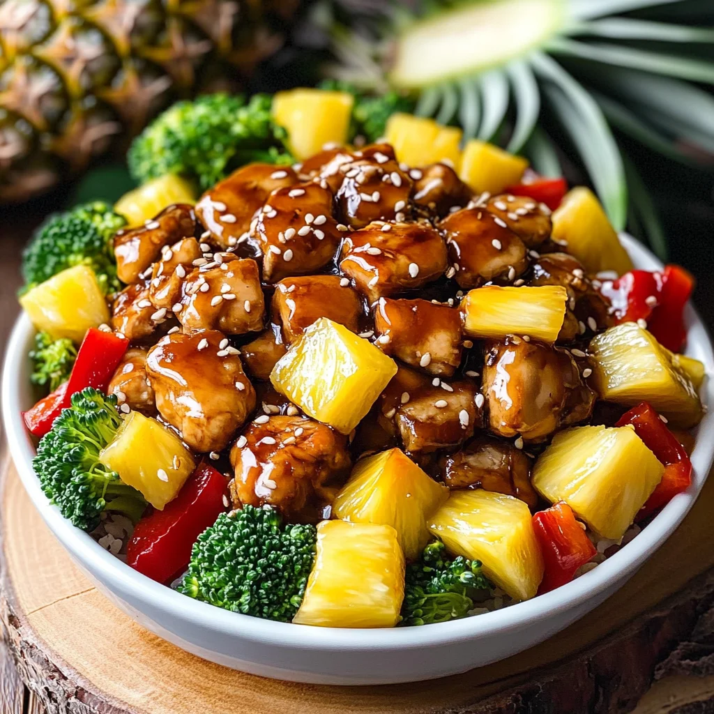 Chicken Teriyaki Pineapple Bowls
