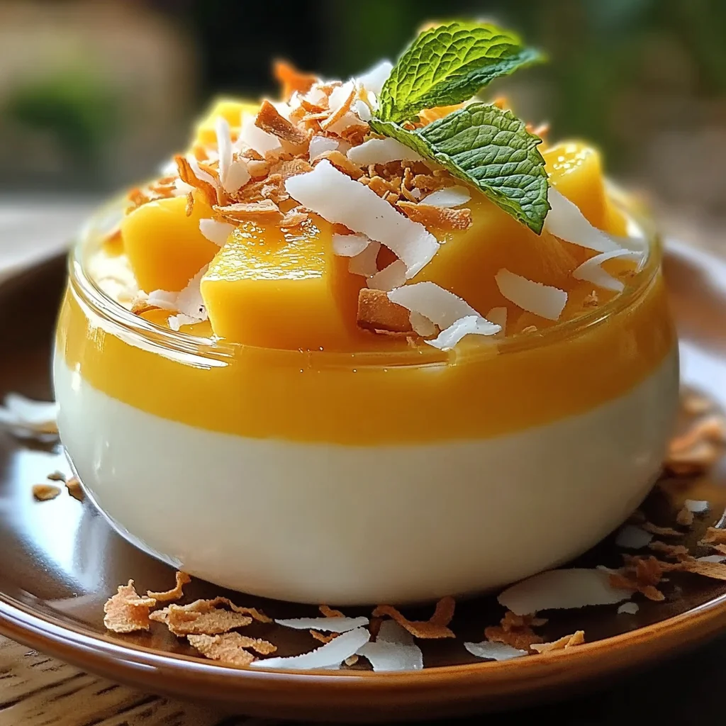 Mango Coconut Panna Cotta