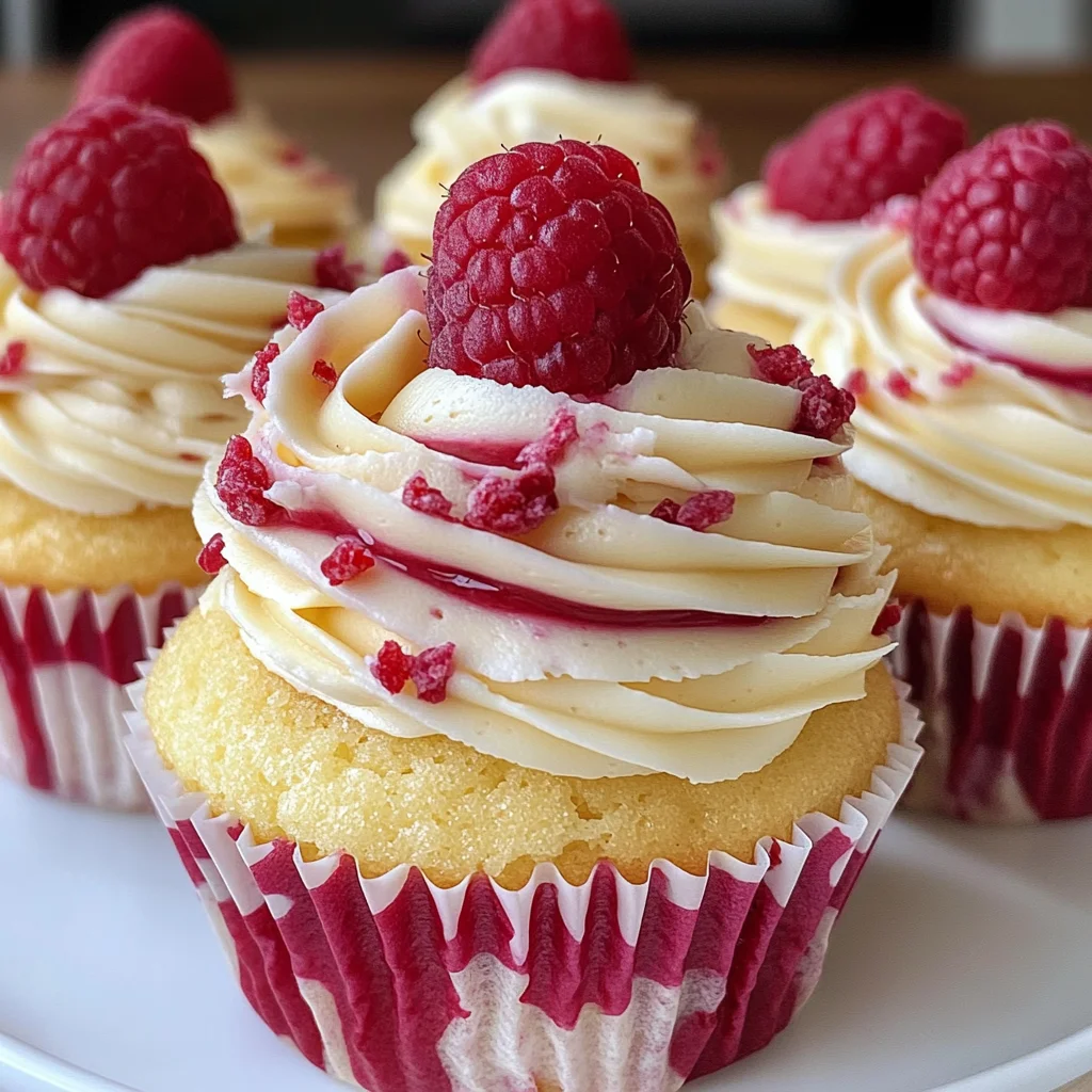 White Chocolate Raspberry Cupcakes