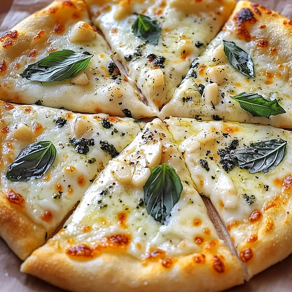 White Garlic Bliss Pizza Recipe - Creamy & Delicious Pizza