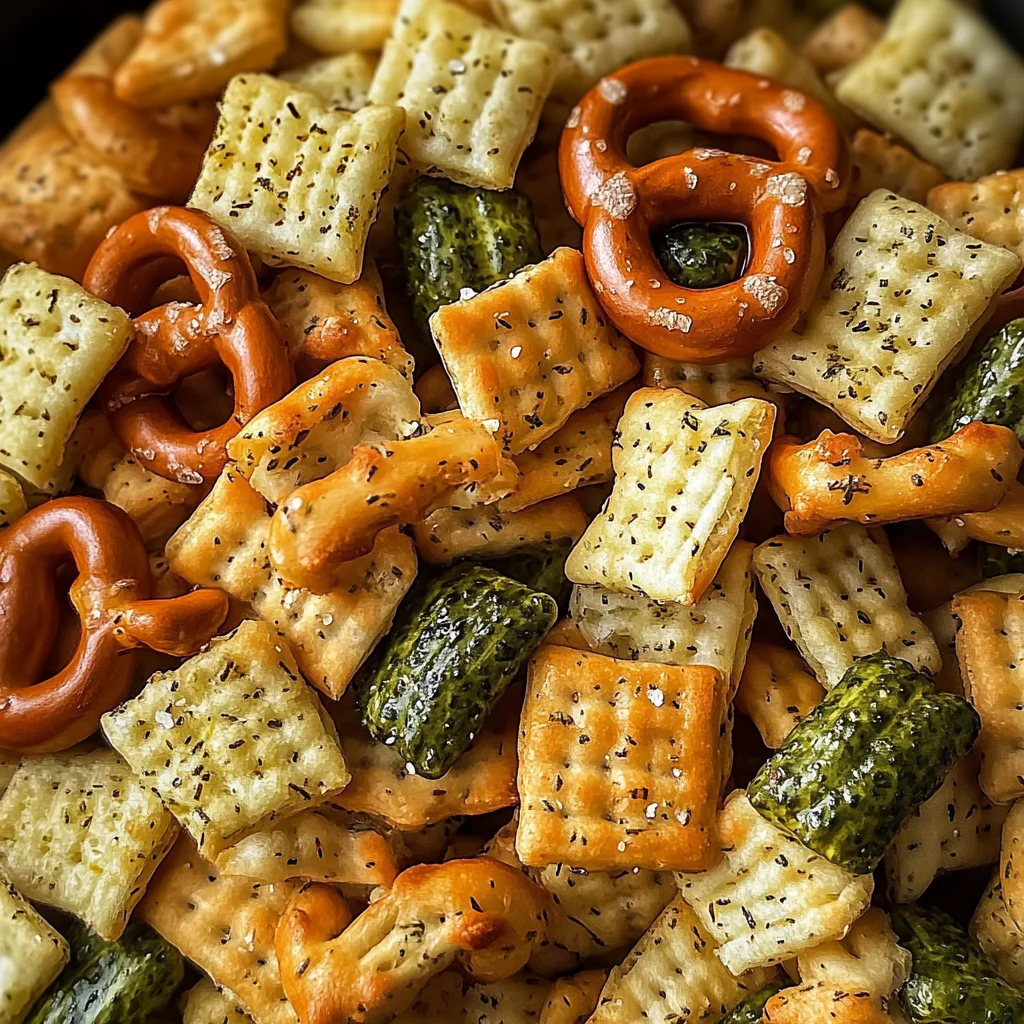 Dill Pickle Chex Mix: A Tangy Snack Sensation