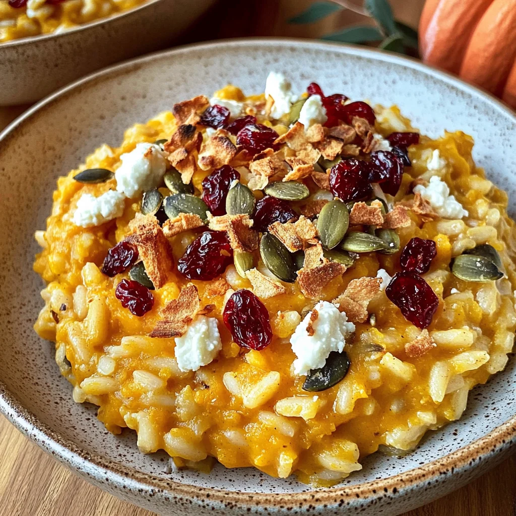 Baked Pumpkin Goat Cheese Risotto